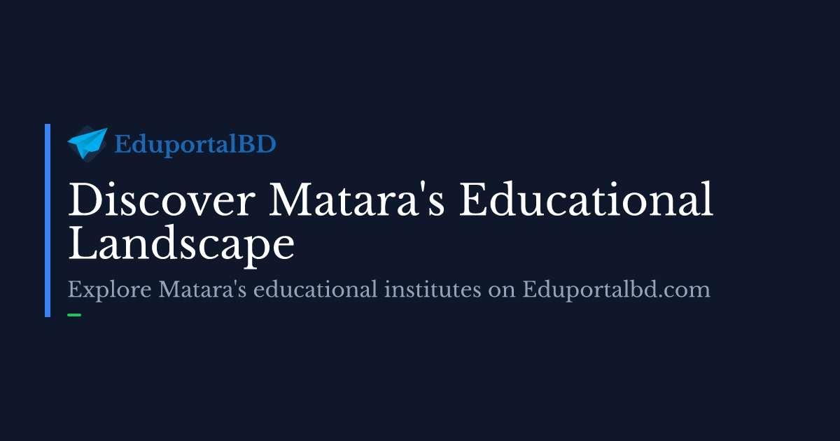 Schools in Matara - Sri Lanka | Eduportalbd.com